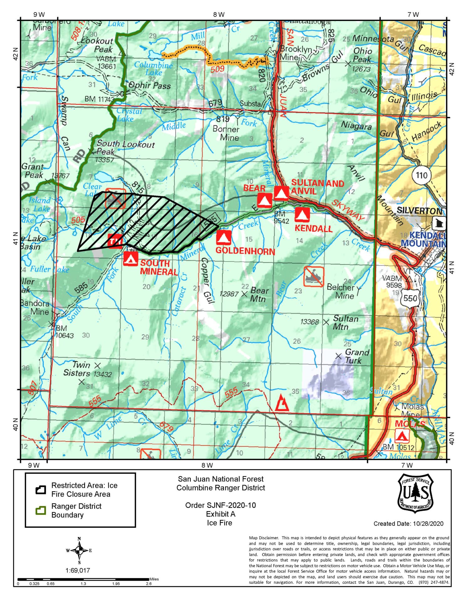 Ice Fire near Ice Lakes Trail, Silverton, CO